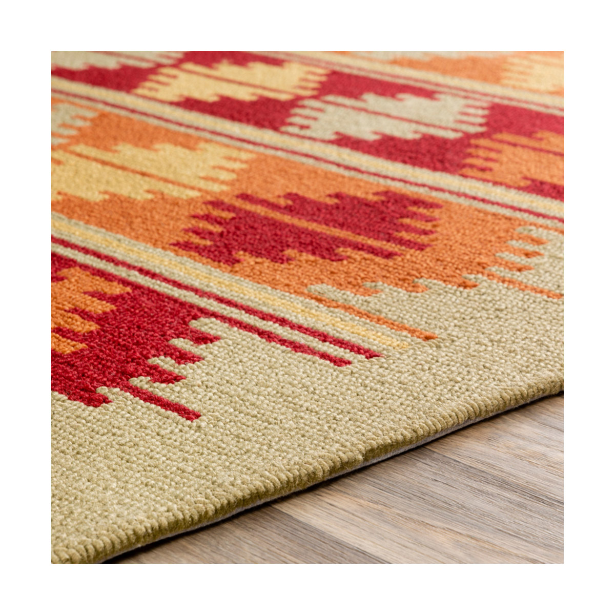 Surya RAI1273-58 Rain Outdoor Rug Moss/Burnt Orange/Dark Red/Bright ...